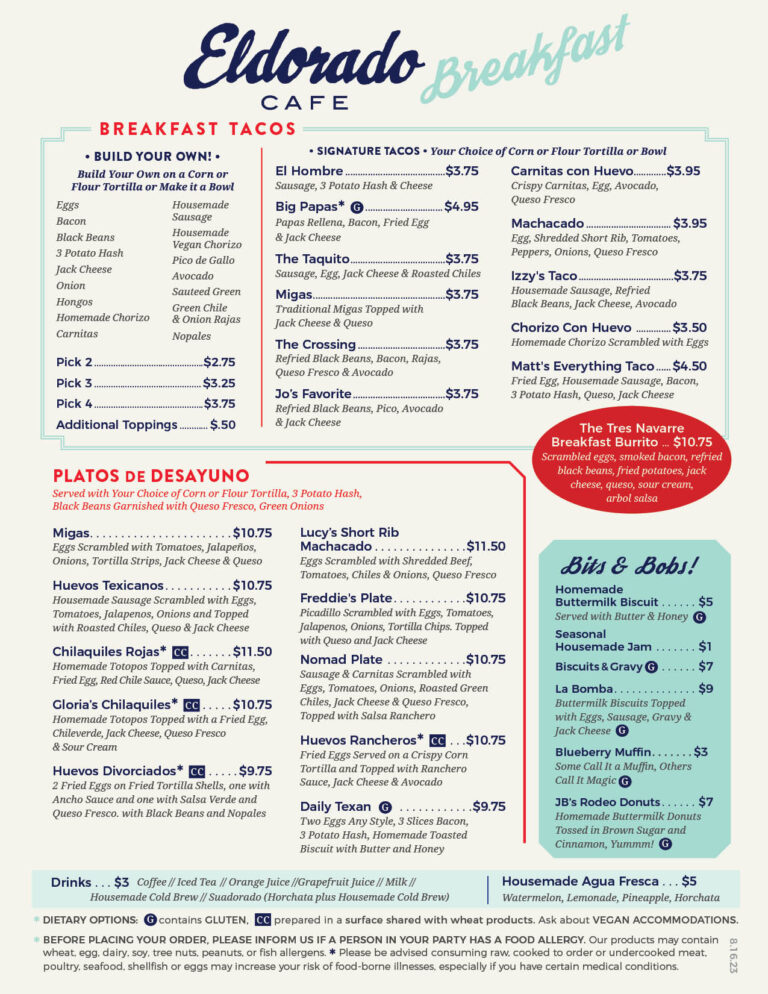 Menus – Eldorado