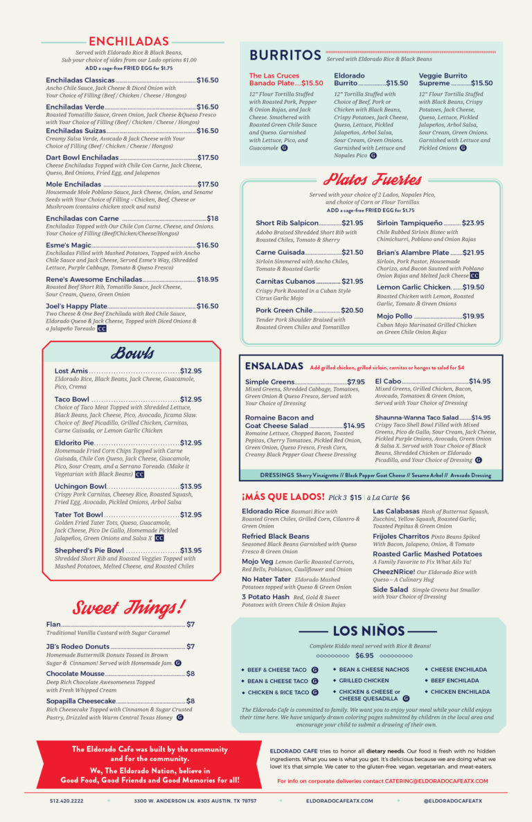 Menus – Eldorado